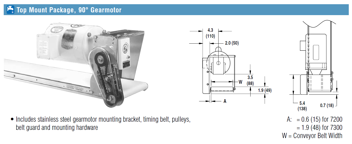 7200 Series and7300 Series Drive Mount Packages - Dorner Conveyors