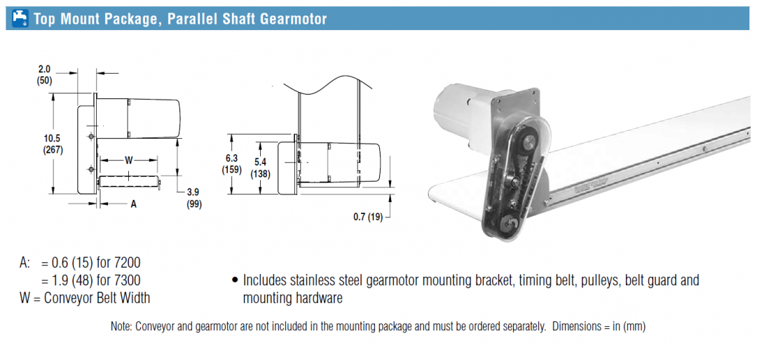 7200 Series and7300 Series Drive Mount Packages - Dorner Conveyors