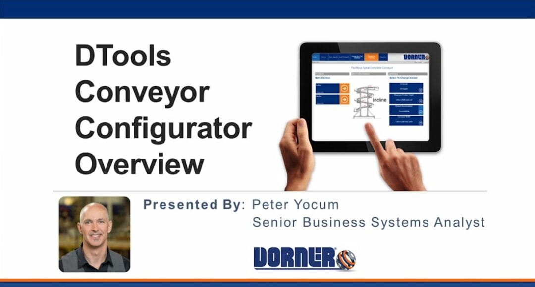 DTools Conveyor Configurator Overview - Dorner Conveyors - Conveying ...